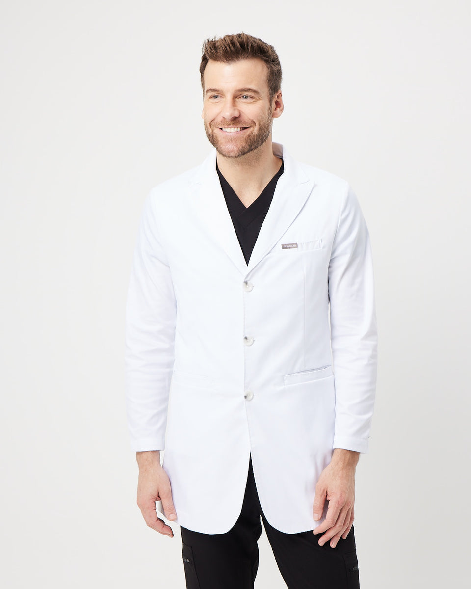 ALBERT Lab Coat - Pure White - CLEARANCE – Scrub Lab - Premium Medical ...