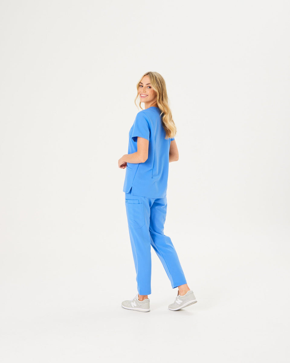 CLARISSA Ceil Blue Skinny Leg Scrub Pants – Scrub Lab - Premium Medical ...