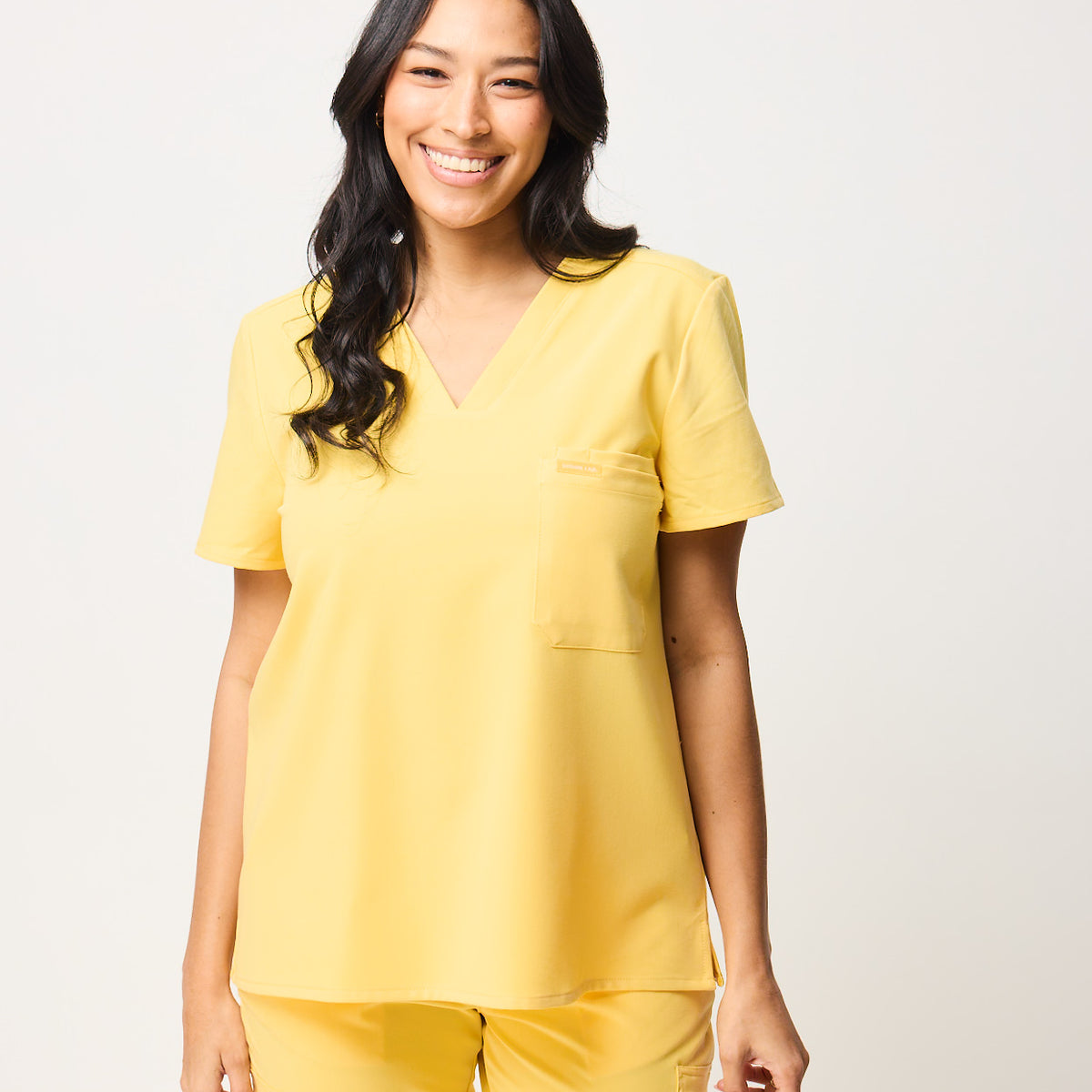 Women’s Florence Three Chest Pocket Scrub Top | Meadow Yellow – Scrub ...
