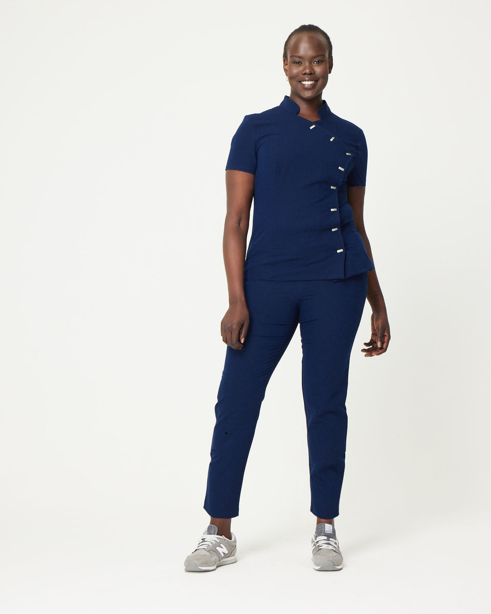 ANNIE Navy Tunic Scrub Top – Scrub Lab - Premium Medical Apparel