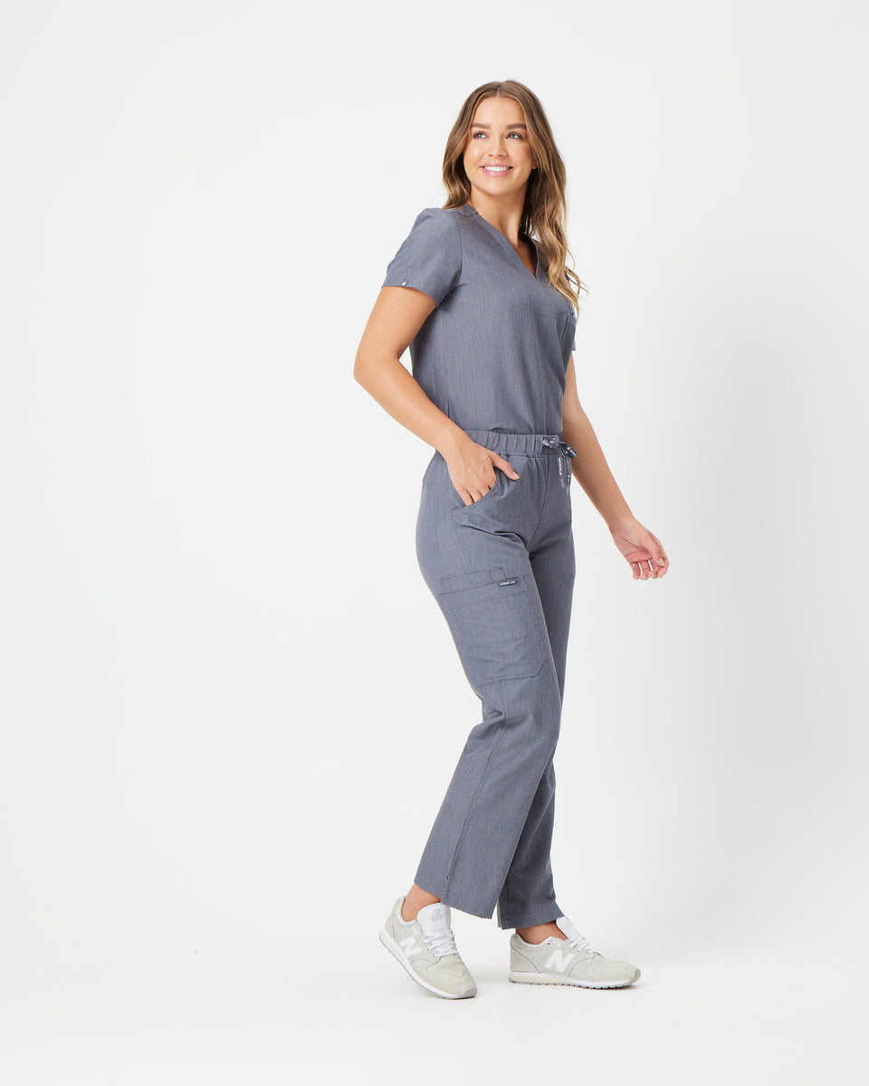 EDITH Straight Leg Scrub Pants - Steel Grey – Scrub Lab - Premium ...