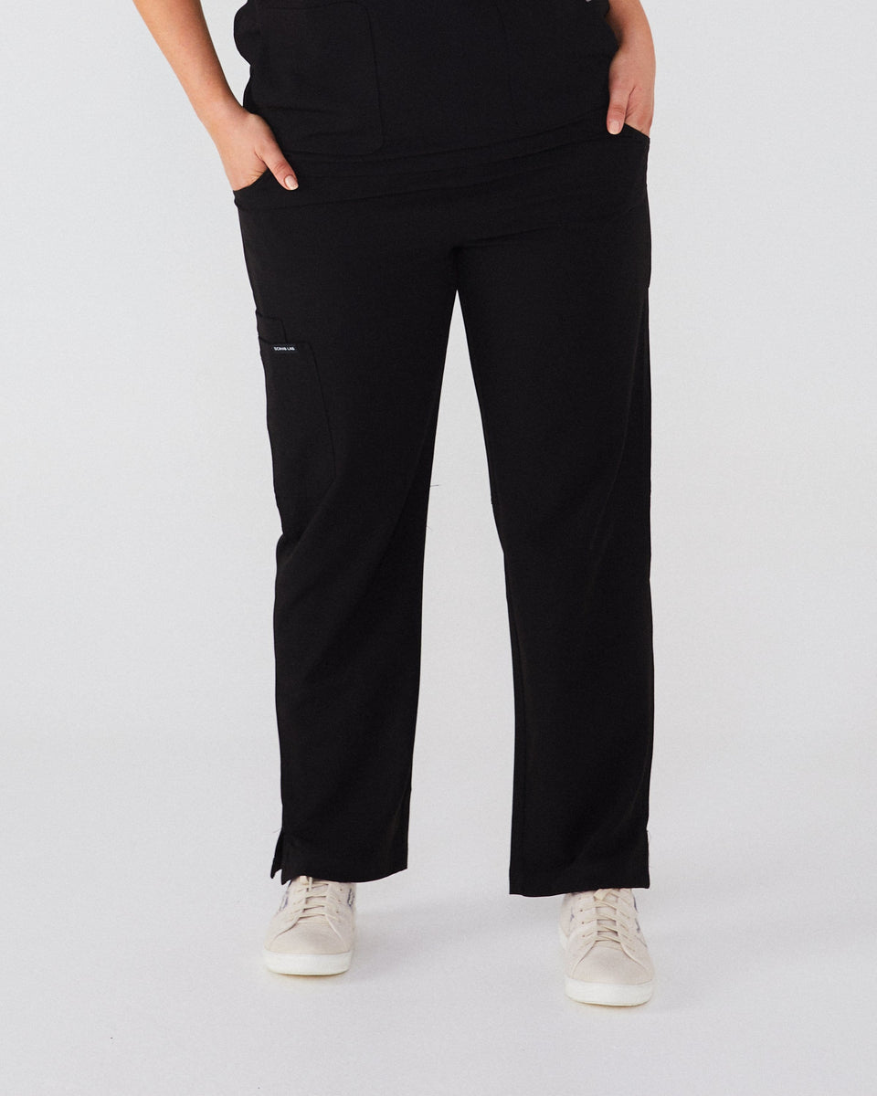 EDITH Straight Leg Scrub Pants - Black – Scrub Lab - Premium Medical ...