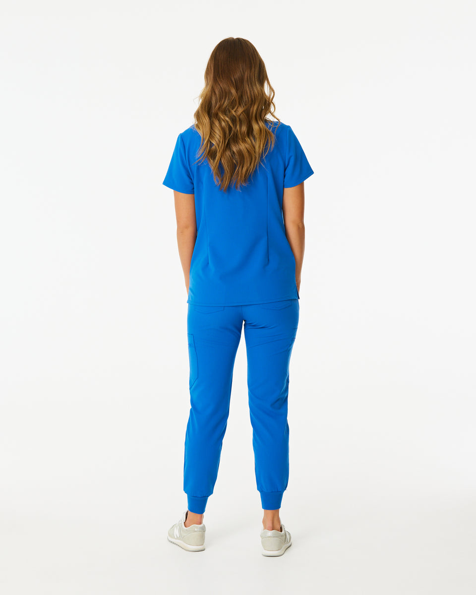 FLORENCE Royal Blue Three Chest Pocket Scrub Top – Scrub Lab - Premium ...