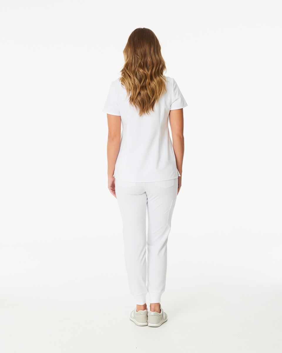 LUCY Jogger Scrub Pants - Pure White – Scrub Lab - Premium Medical Apparel