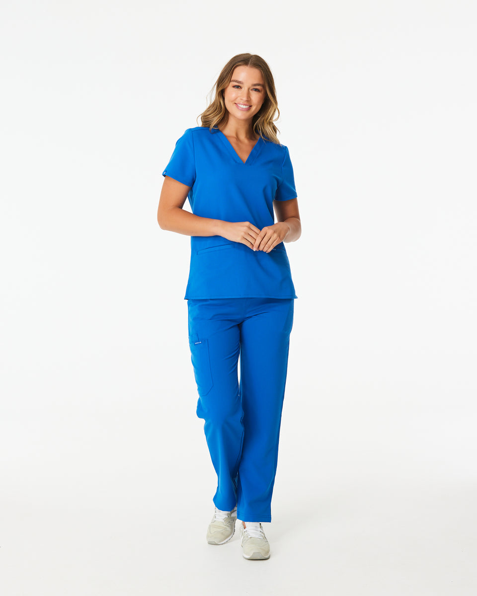 EDITH Royal Blue Straight Leg Scrub Pants – Scrub Lab - Premium Medical ...