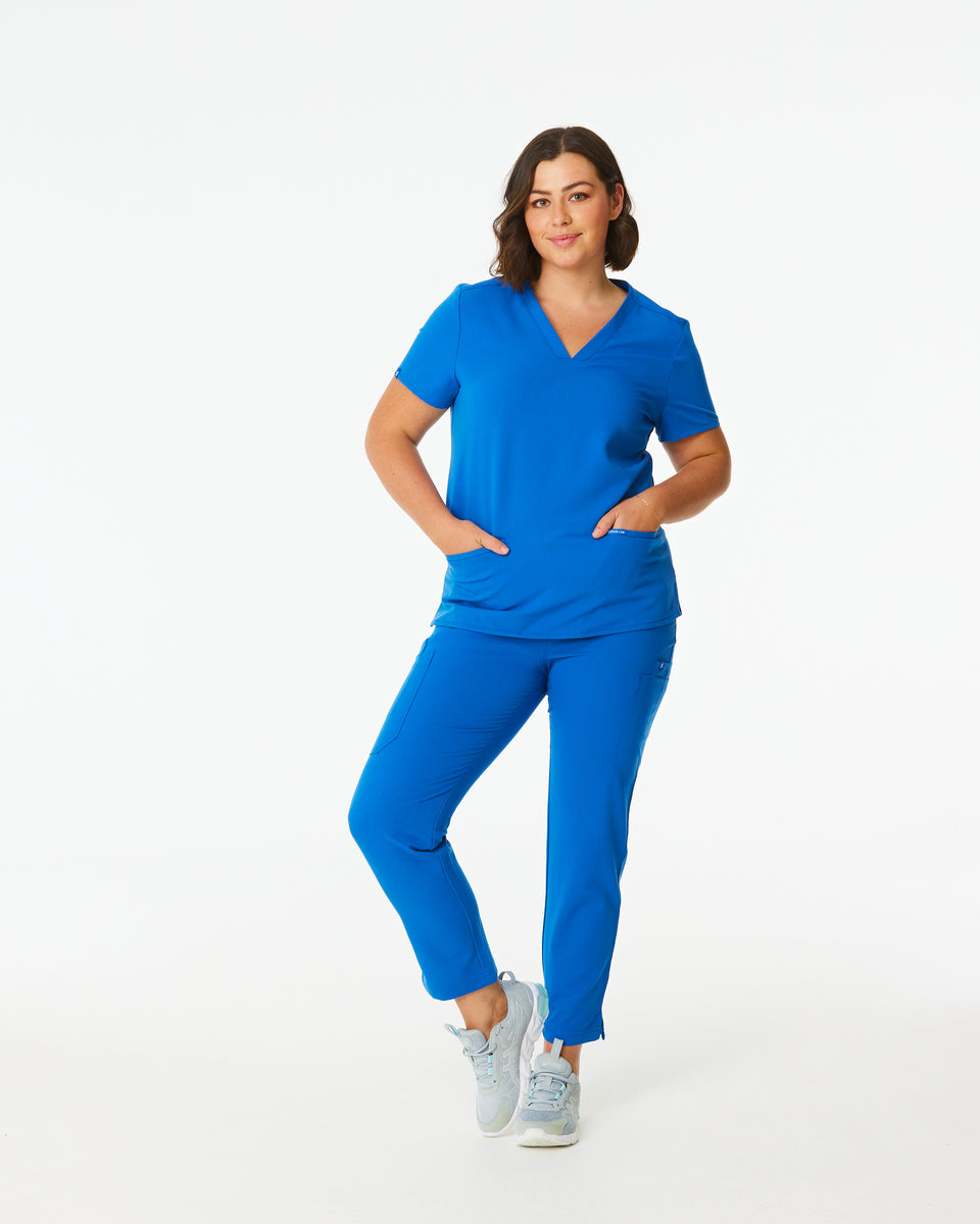 ELIZABETH Two Pocket Scrub Top - Royal Blue – Scrub Lab - Premium ...